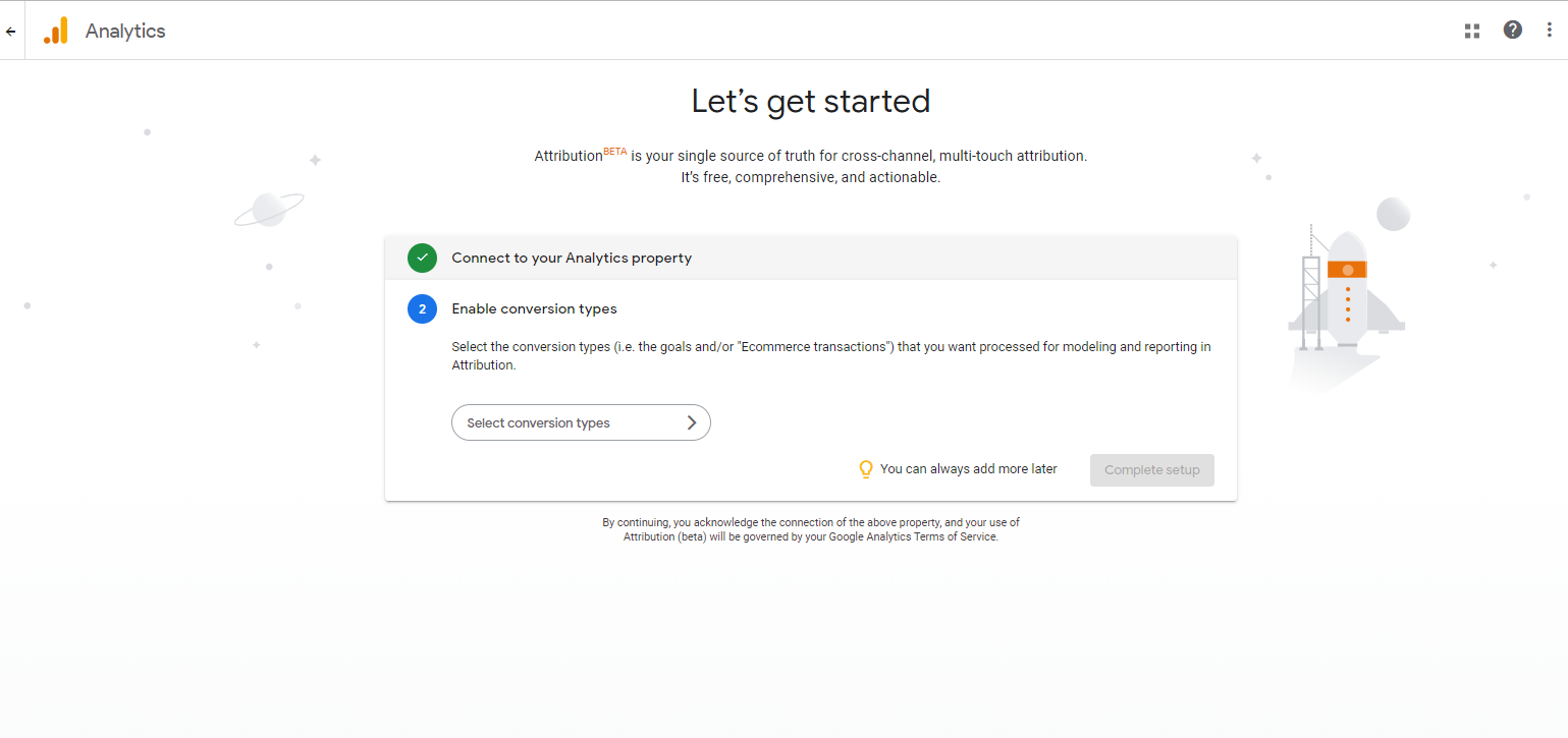 How to setup Google Analytics Attribution BETA in Analytics dashboard? - Niranjan